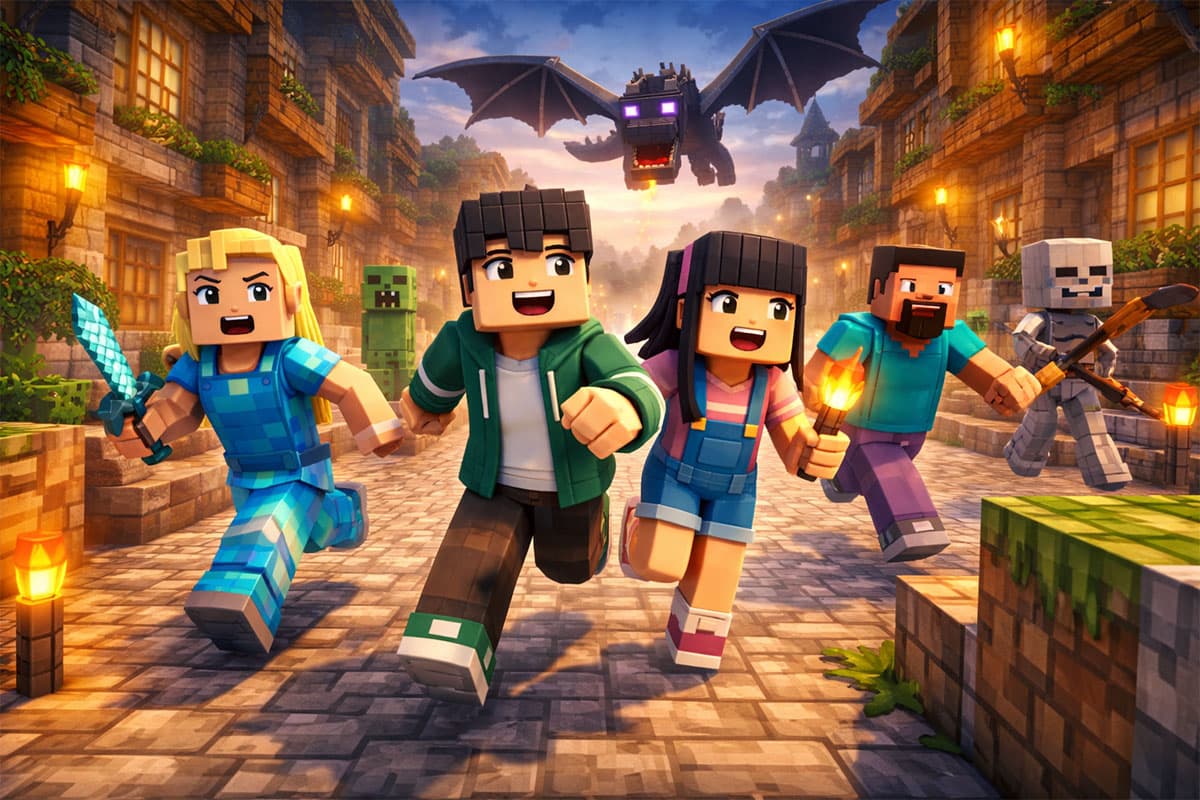 Minecraft 2 Python Kodekurs | Bygg et Quest-spill | Learnlink | Learnlink